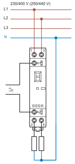 Contactor modular 2NA 25A 230VAC Finder 22.32.0.230.4340 | Gerafluxo