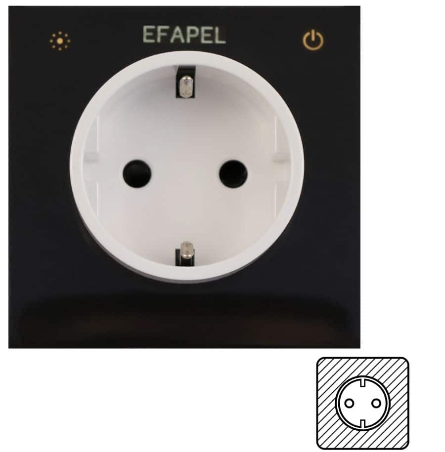 Tomada Schuko Móvel 10A Metering D40 Efapel 40961