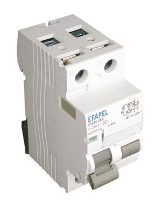 Interruptor Diferencial.2P 25 A 30mA Efapel 556252 BC