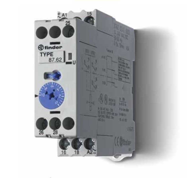 Relé Temporizado Modular Finder 87.62.0.240.0000PAS