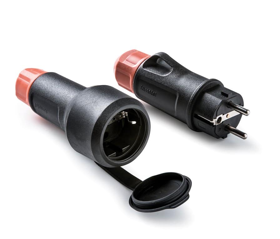 Kit Ficha Macho + Fêmea 2P+T 250V 16A IP54 Famatel 2920