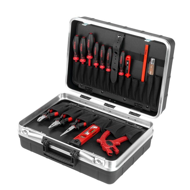 Mala com 15 Ferramentas para Electricista Cimco 17 0553